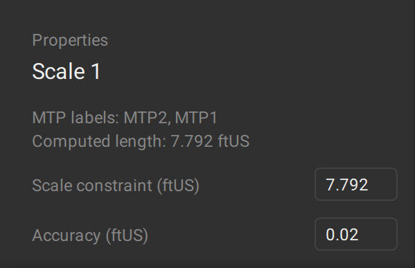 Scale constraints - PIX4Dmatic